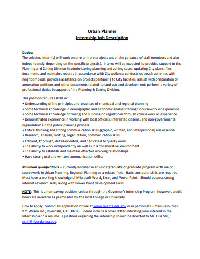 10+ Internship Job Description Templates in PDF | DOC