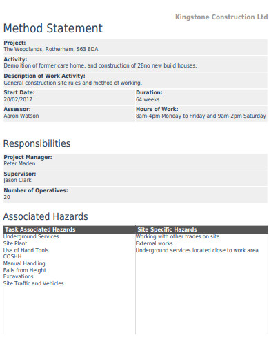 23+ Simple Method Statement Templates - PDF, DOC
