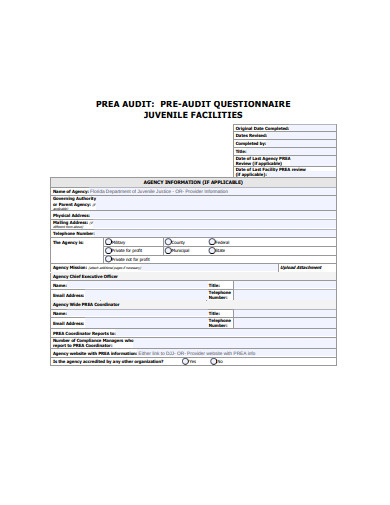 24+ Audit Questionnaire Templates - PDF, DOC