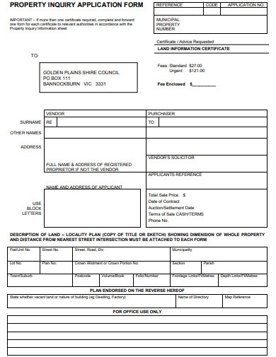 22+ Property Inquiry Form Templates in PDF | DOC