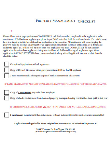 10+ Property Management Checklist Templates in PDF