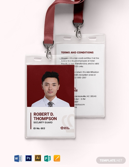 9+ Security ID Card Templates - Illustrator, MS Word, Pages, Photoshop ...
