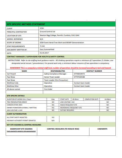 23+ Simple Method Statement Templates - PDF, DOC