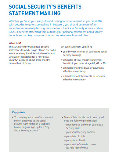 19+ Benefits Statement Templates in PDF | DOC | XLS