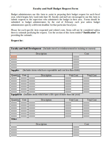 20+ Budget Request Form Templates in PDF | DOC