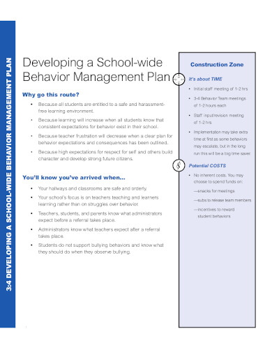 17+ Behaviour Management Plan Templates in PDF | DOC