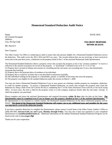 10+ Audit Notice Templates in PDF | DOC