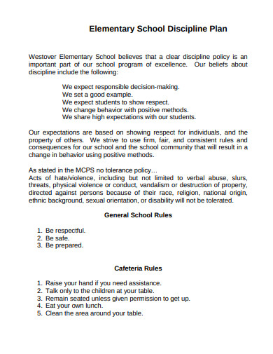 10+ School Discipline Plan Templates in DOC | PDF