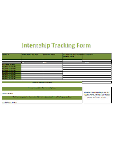 7+ Internship Hours Tracking Sheet Templates in Doc | Excel | PDF