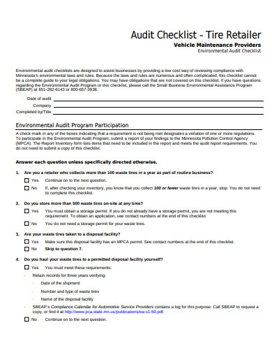 7+ Retail Audit Checklist Templates in PDF | DOC