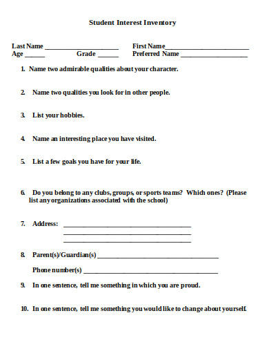 16+ Student Interest Survey Templates in PDF | DOC