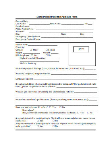 20+ Free Patient Intake Form Templates