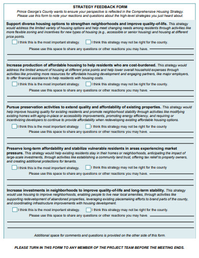 FREE 20+ Meeting Feedback Form Templates in PDF | MS Word