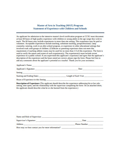 20+ Statement of Experience Templates in PDF | DOC