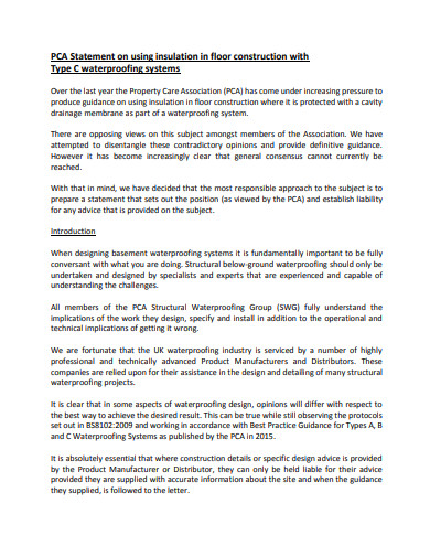 10+ Insulation Statement Templates in PDF