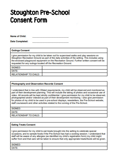 18+ School Consent Form Templates in PDF | DOC