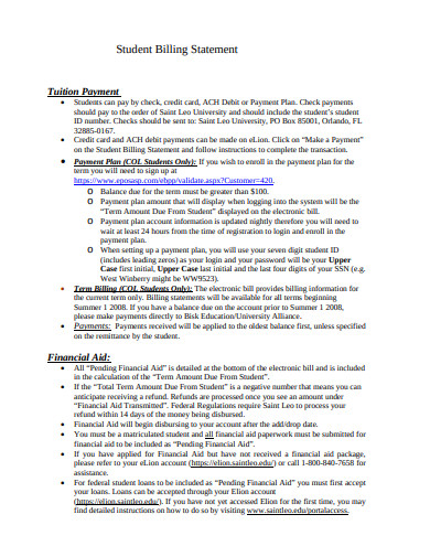 17+ Billing Statement Templates in Google Docs | Google Sheets | Word ...