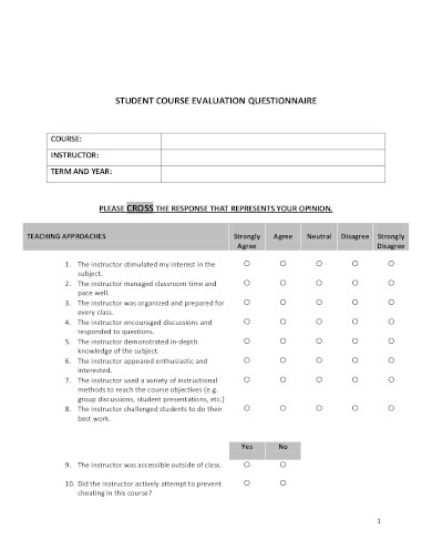 12+ Student Feedback Questionnaire Templates in PDF | DOC