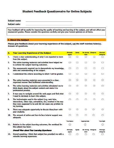 22+ Student Feedback Form Templates in PDF | DOC