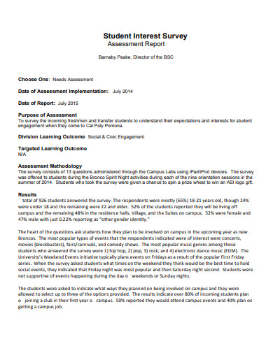 16+ Student Interest Survey Templates in PDF | DOC