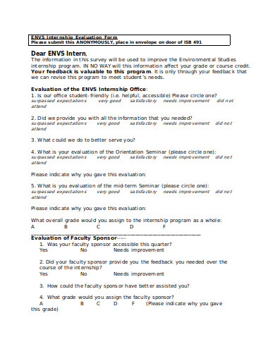 10+ Student Intern Survey Templates in PDF | DOC