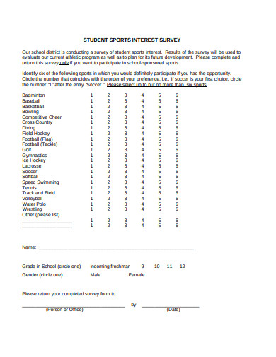 16+ Student Interest Survey Templates in PDF | DOC