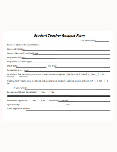 10+ Teacher Request Form Templates in DOC | PDF