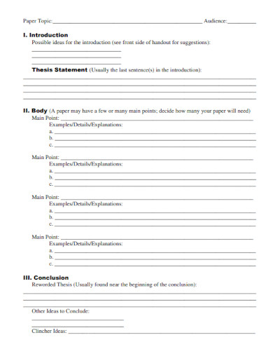 15+ Thesis Outline Templates - Sample ,Example, Format Download