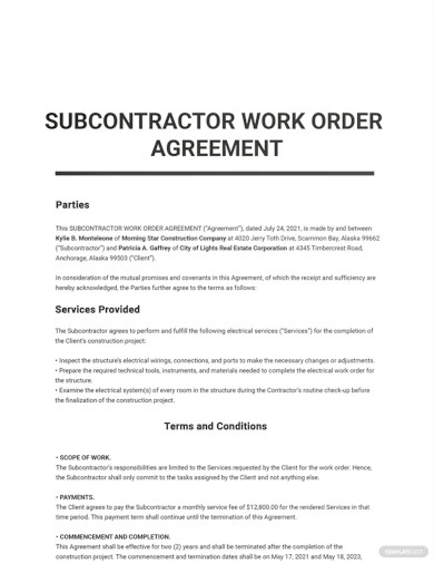 47+ Work Order Templates - Word, Google Docs