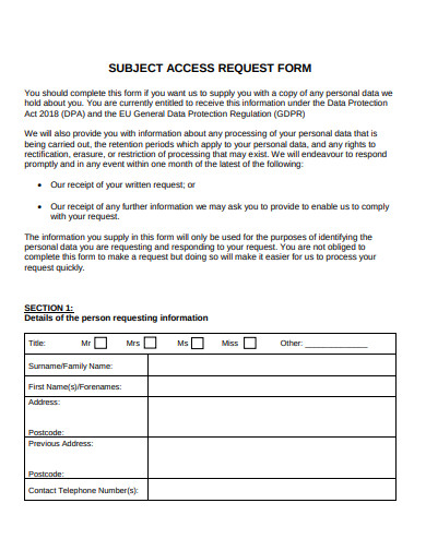 FREE 18+ Access Request Form Templates in PDF | MS Word | Google Docs