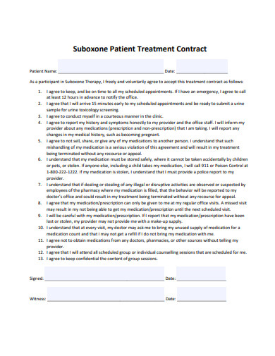 FREE 22+ Treatment Contract Templates in PDF | MS Word