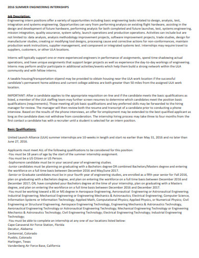 10+ Internship Job Description Templates in PDF | DOC