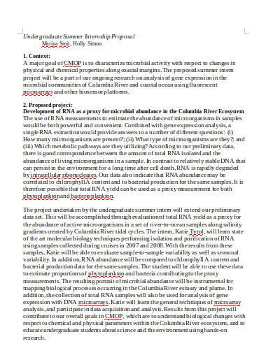 10+ Internship Project Proposal Templates in PDF | DOC