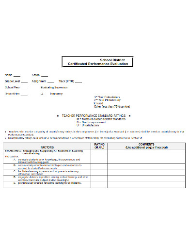 10+ Teacher Performance Evaluation Templates in Doc | PDF