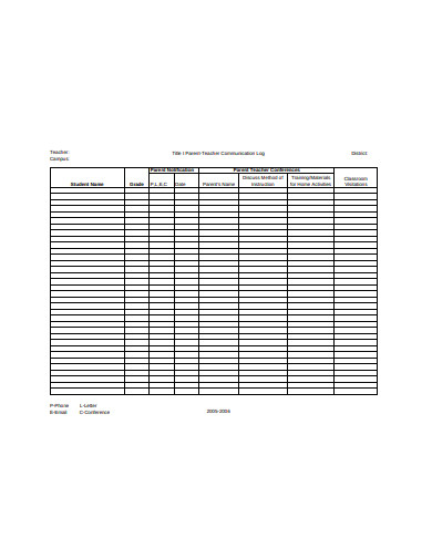 10+ Parent Communication Log Templates in PDF | DOC