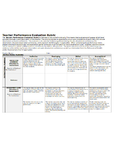 10+ Teacher Performance Evaluation Templates in Doc | PDF