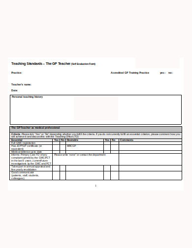 11+ Teacher Self Evaluation Templates in DOC | PDF