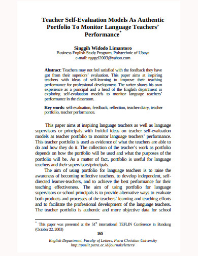 11+ Teacher Self Evaluation Templates in DOC | PDF