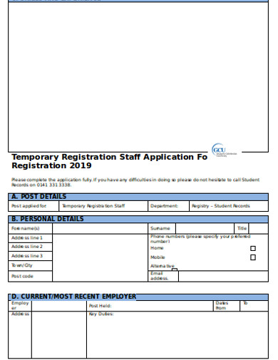 FREE 10+ Staff Registration Form Templates in PDF | MS Word