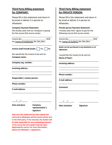 17+ Billing Statement Templates in Google Docs | Google Sheets | Word ...