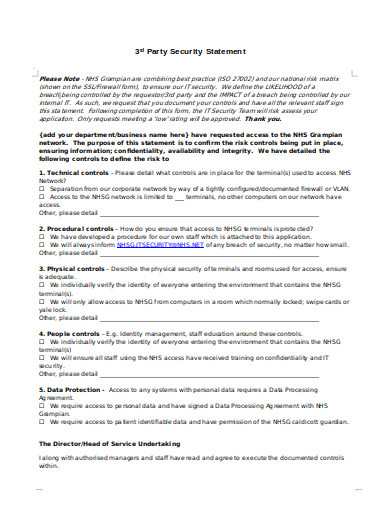 FREE 10+ Security Statement Templates in PDF | MS Word