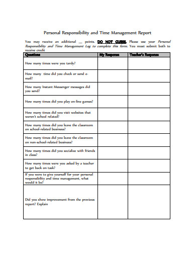 FREE 5+ Time Management Log Templates in PDF | MS Word