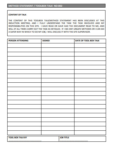 23+ Simple Method Statement Templates - PDF, DOC