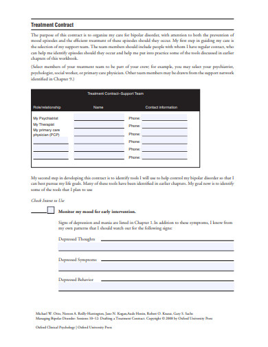 FREE 22+ Treatment Contract Templates in PDF | MS Word