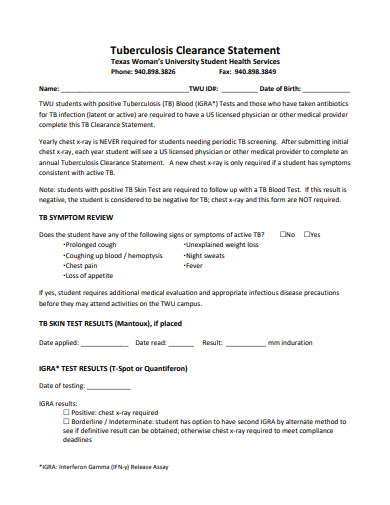 13+ Clearance Statement Templates in PDF | DOC