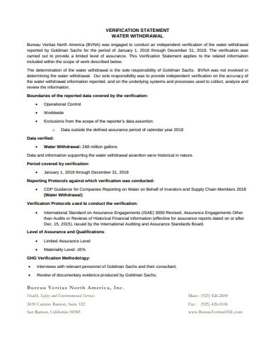 23+ Verification Statement Templates in PDF | DOC