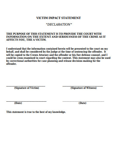 22 Impact Statement Templates In PDF DOC