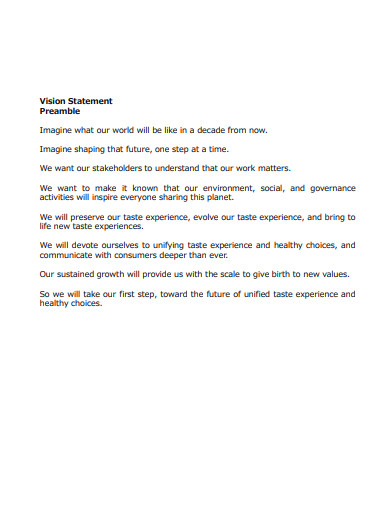 12+ Vision Statement Templates in PDF | DOC