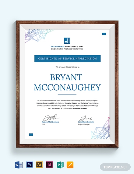 17+ Service Certificate Templates - Illustrator, InDesign, MS Word ...
