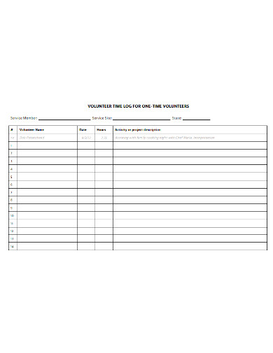 10+ Volunteer Hours Log Templates in DOC | PDF | Excel